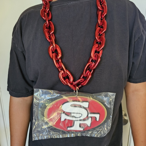 Accessories | San Francisco 49ers Red Baller18inch Chain 8inch Logo Red ...